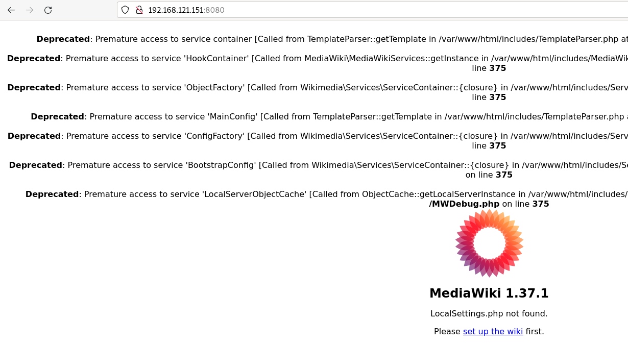 Ejemplo: Desplegando la aplicación mediawiki - Docker