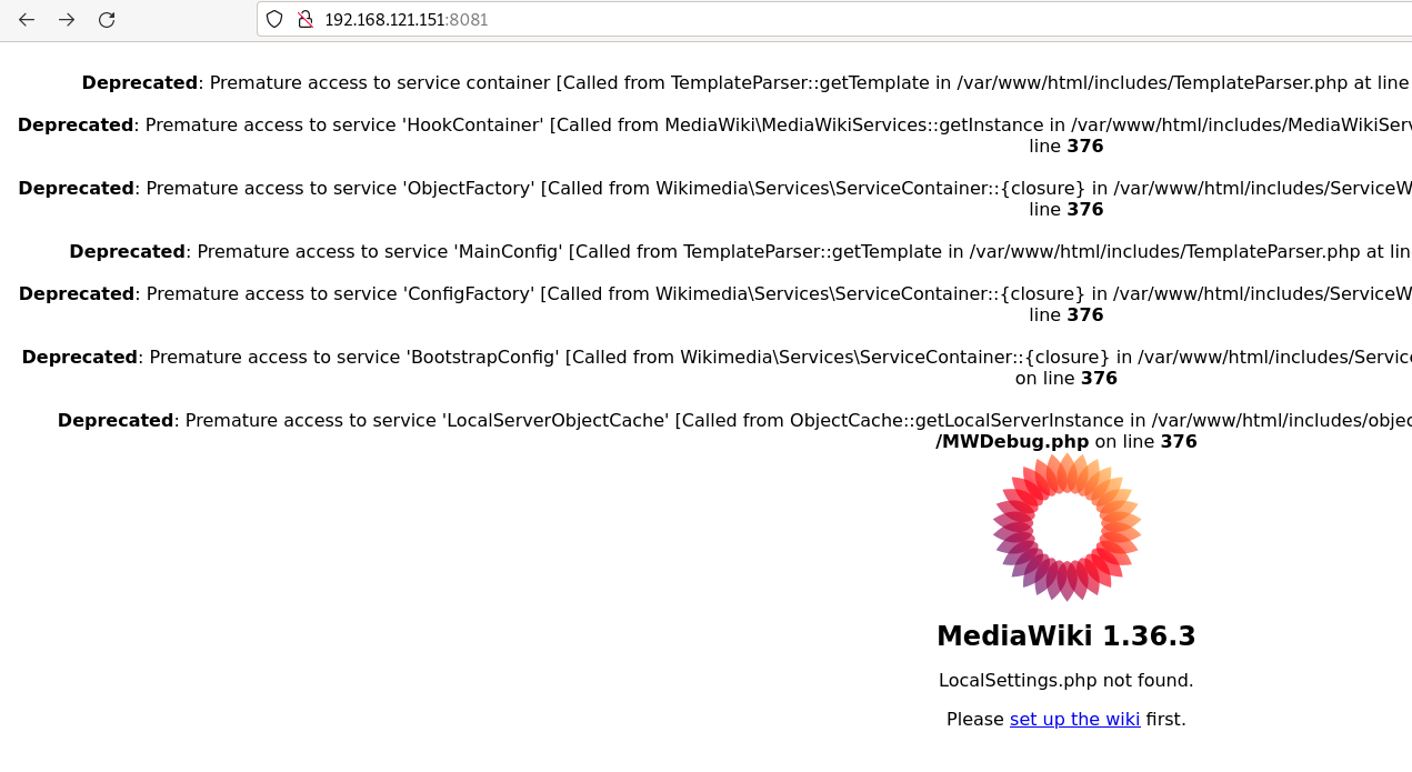 Ejemplo: Desplegando la aplicación mediawiki - Docker